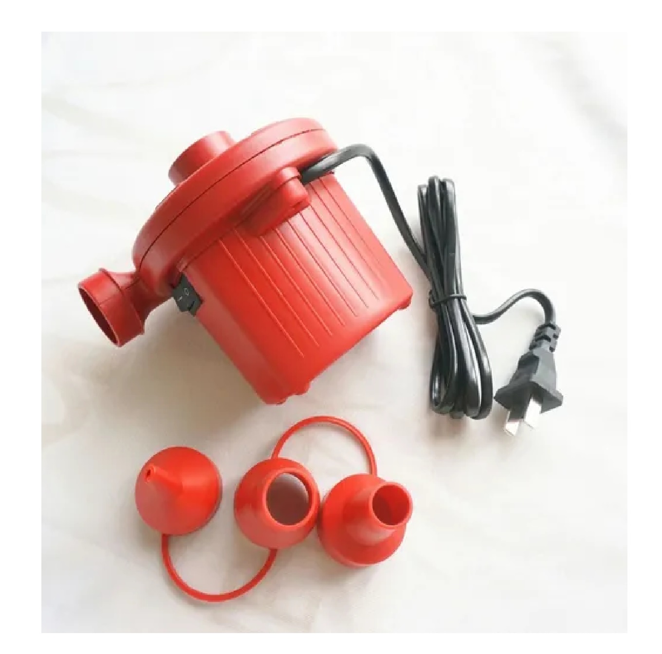 Bomba De Aire Eléctrica Para Inflar Colchón Roja