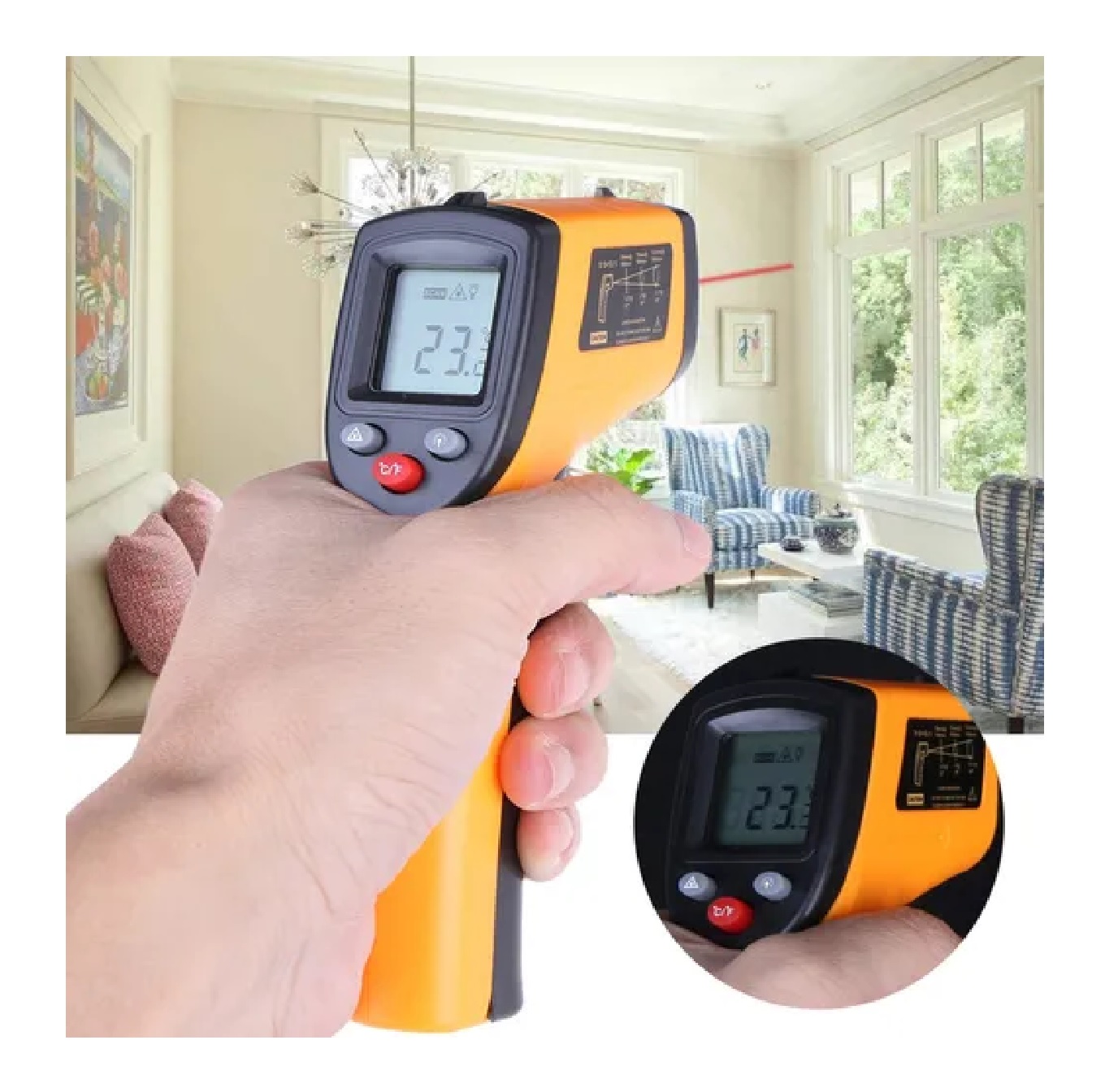 Termómetro Infrarrojo Digital Rojo