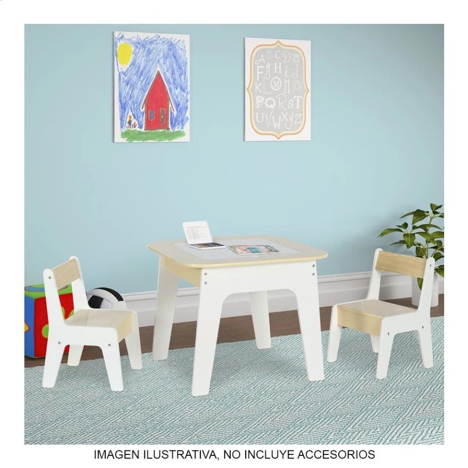 Mesa Infantil Mainstays kids con 2 sillas