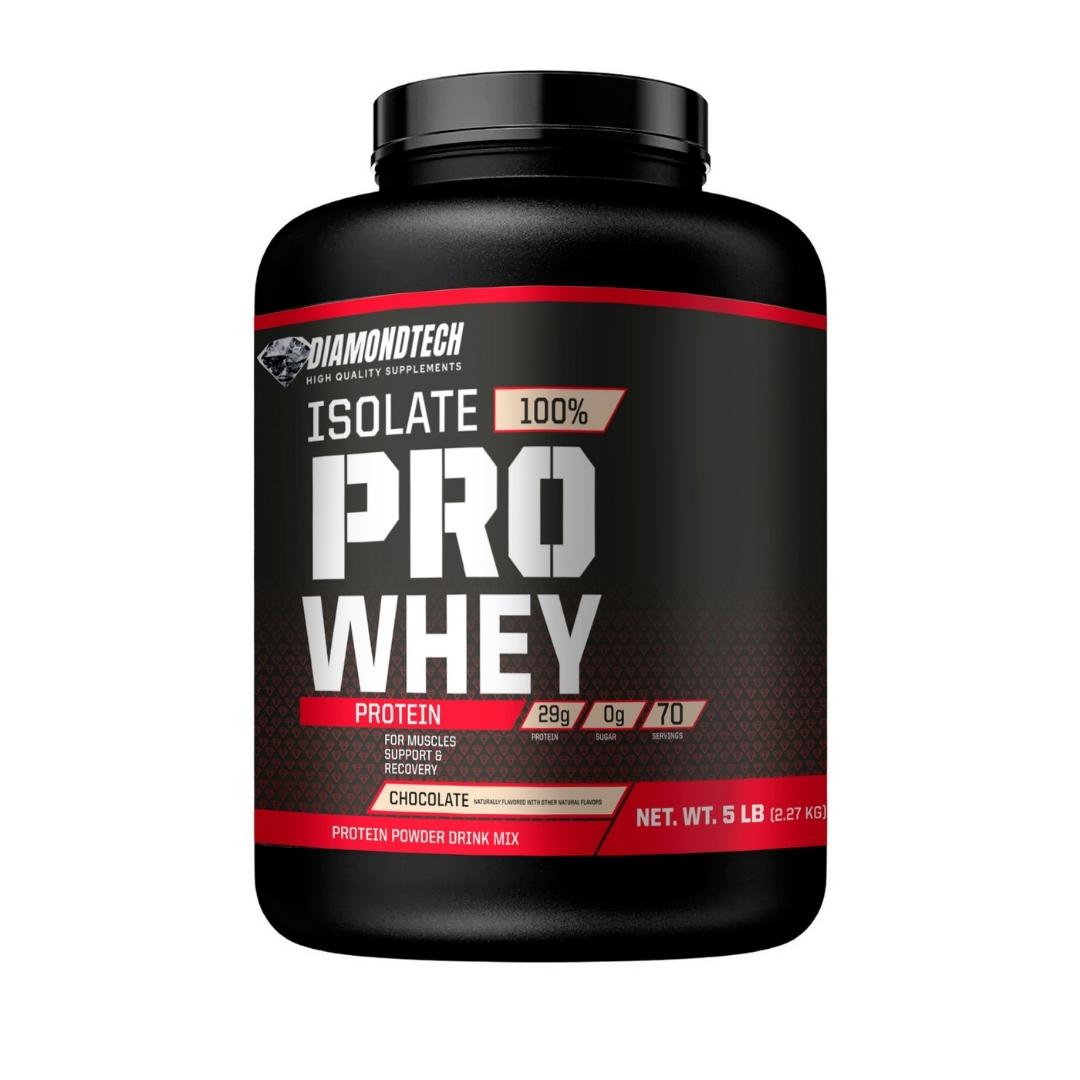 Proteína Pro Whey Isolate 5lbs (2.27kg) 70 servicios Diamondtech Chocolate