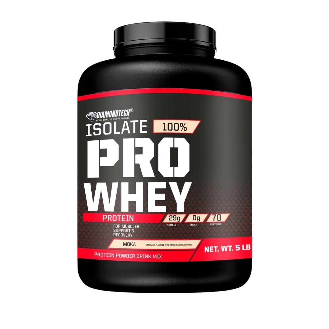 Proteína Pro Whey Isolate 5lbs (2.27kg) 70 servicios Diamondtech MOKA