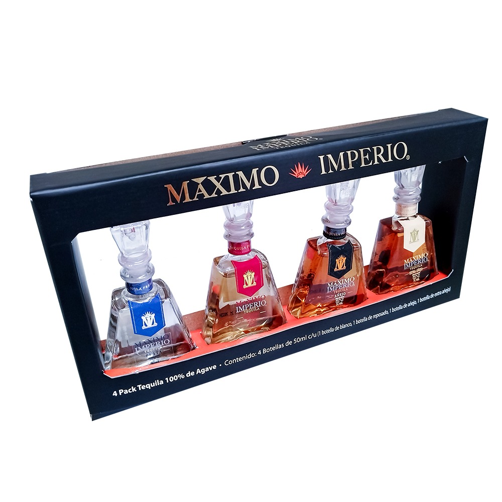 Four Pack Tequila Máximo Imperio 50 ml c/u