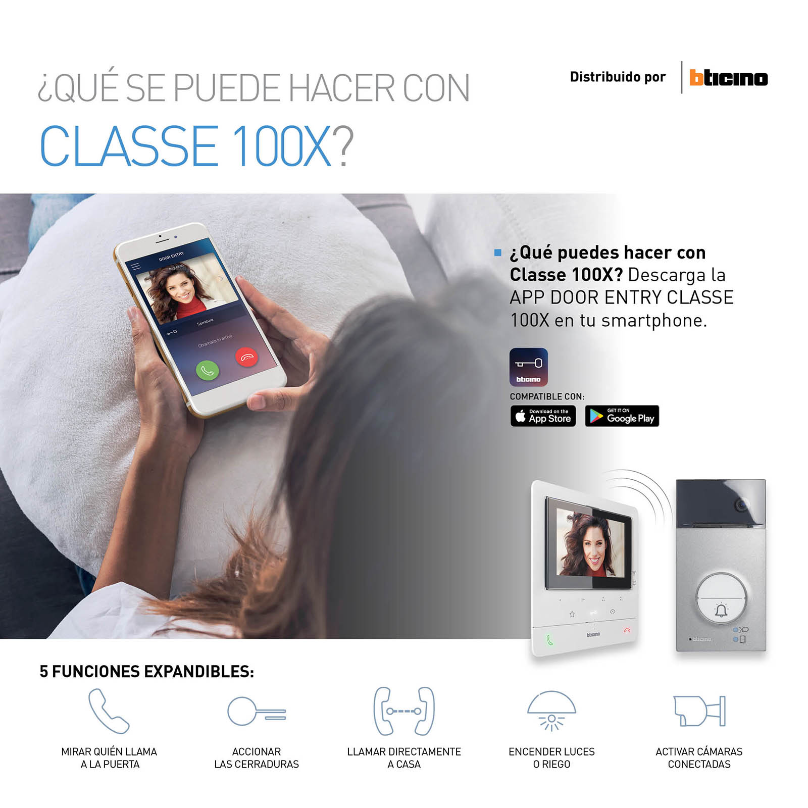 Kit de videointerfón a color Terraneo, Classe100X