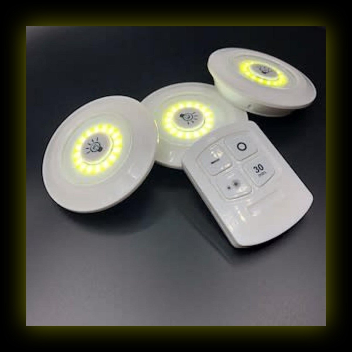 Lampara Led Inalámbrica Adherible 3 Pzs Techo Plafón Control