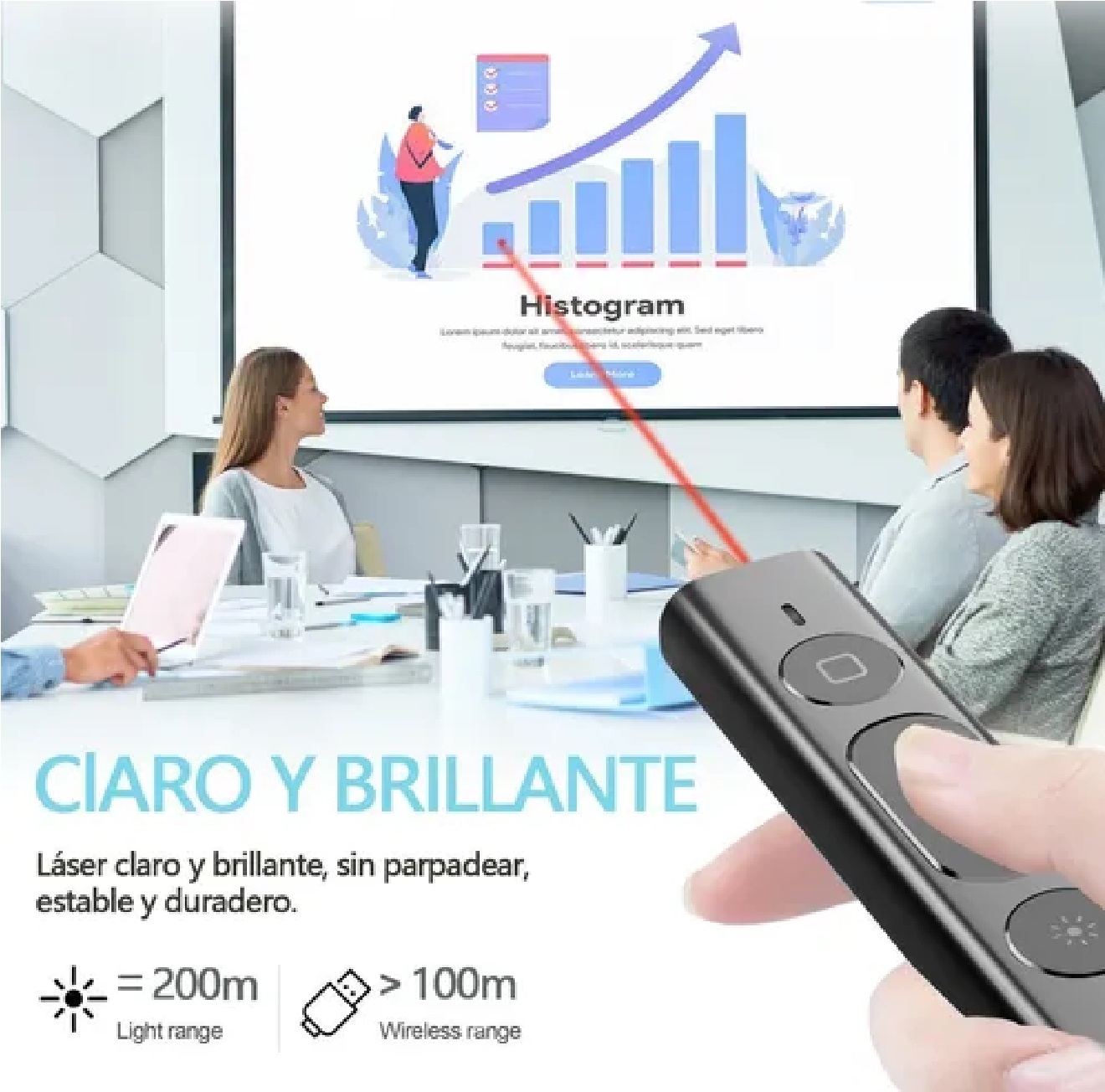Apuntador Presentador Láser Inalámbrico Recargable