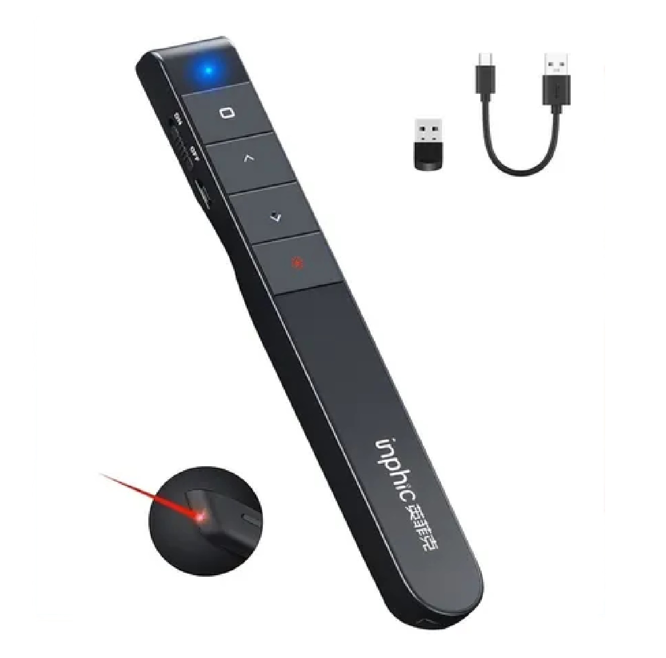 Apuntador Presentador Láser Inalámbrico Usb Recargable 100m