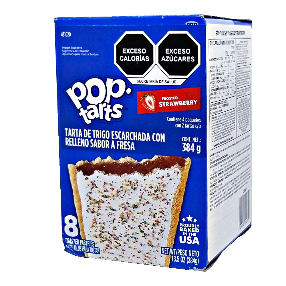 Pop Tarts Fresa Strawberry Galleta 8pz 384gr Importadas