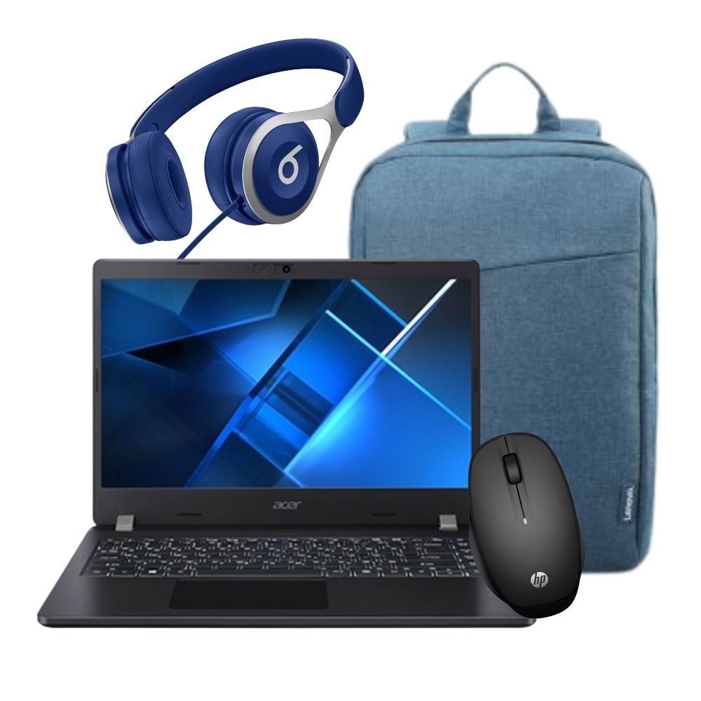 Laptop Acer Travelmate P2 + Mouse Hp + Mochila Levono + Audifonos Beats