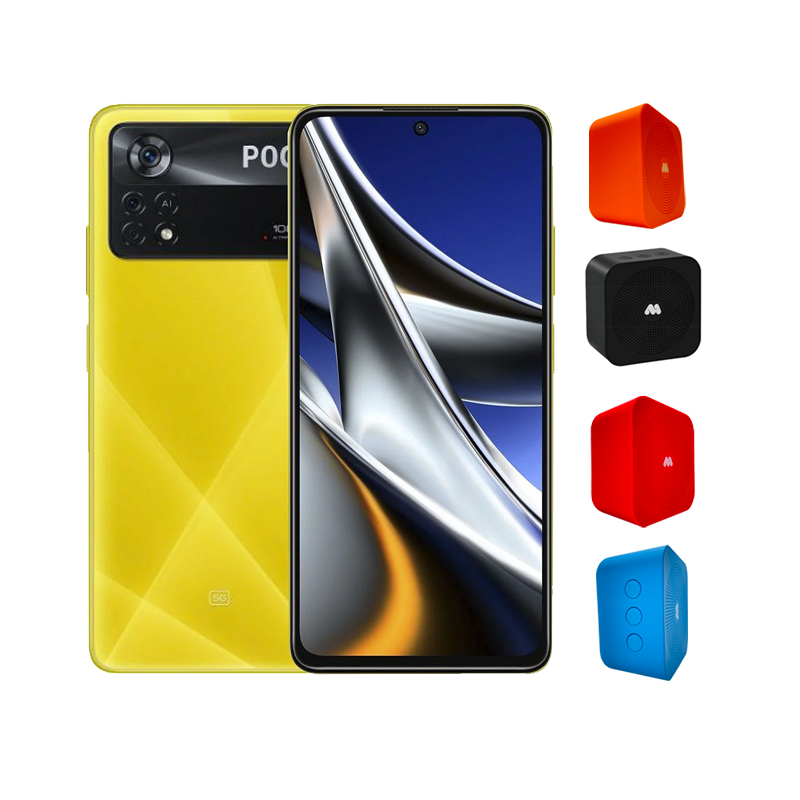 Combo Xiaomi Poco X4 Pro 5G 128GB 6GB Amarillo + MOBIME Bocina Portátil