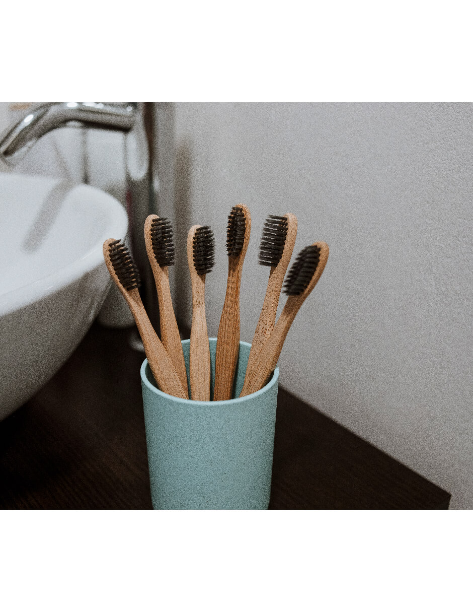 Kit 6 Cepillos de Dientes Ecowood de Bambu Biodegradable con Cerdas ...