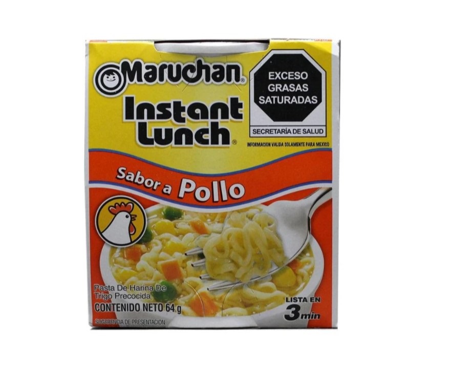 Sopa Maruchan Instantánea Sabor Pollo Caja De 24 Piezas 64 Gramos C/U