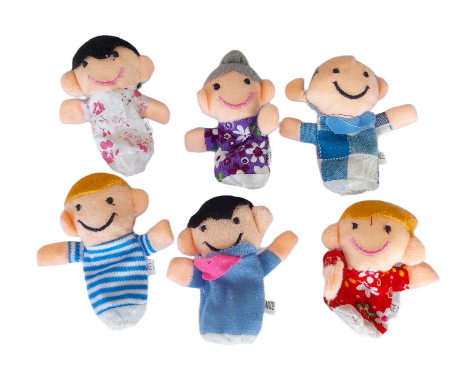 Títeres digitales de familia 6 piezas