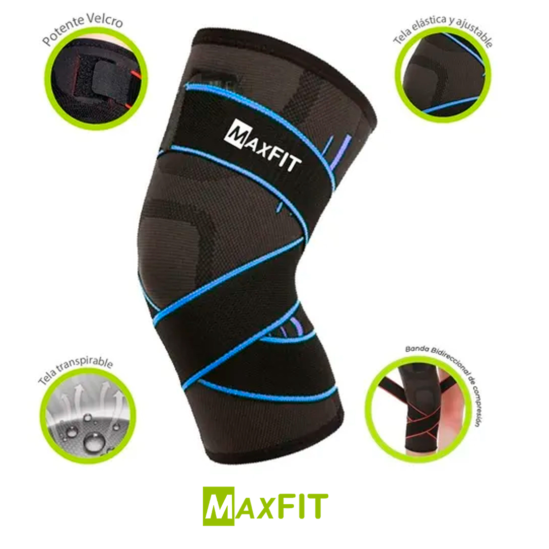 1 Par De Rodillera Elastica De Compresion Crossfit Con Cintas ...