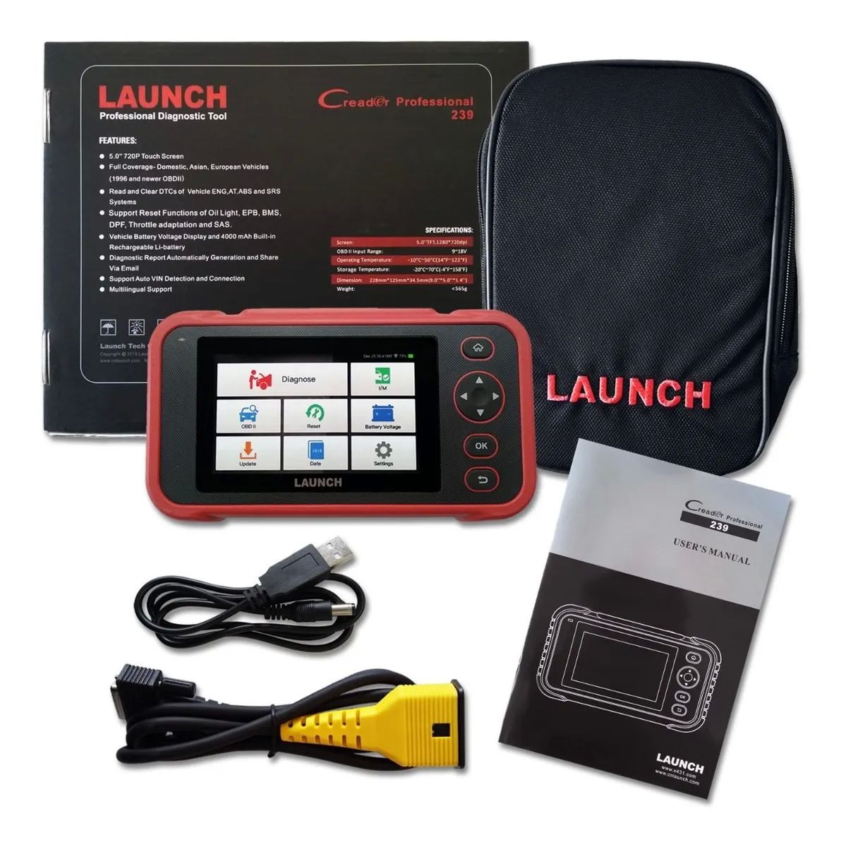 Escaner Launch CREADER 239 diagnostico completo