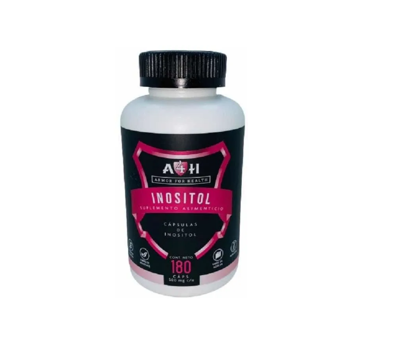 Inositol 180 Cápsulas De 500mg. A4h Inositol Puro Armor