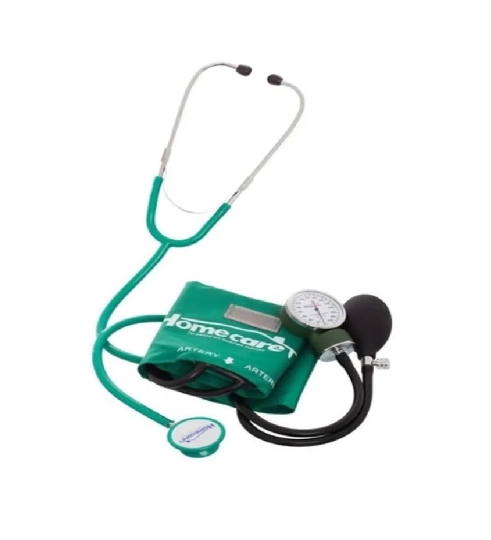 Kit Baumanómetro Estetoscopio Doble Homecare Color Gris