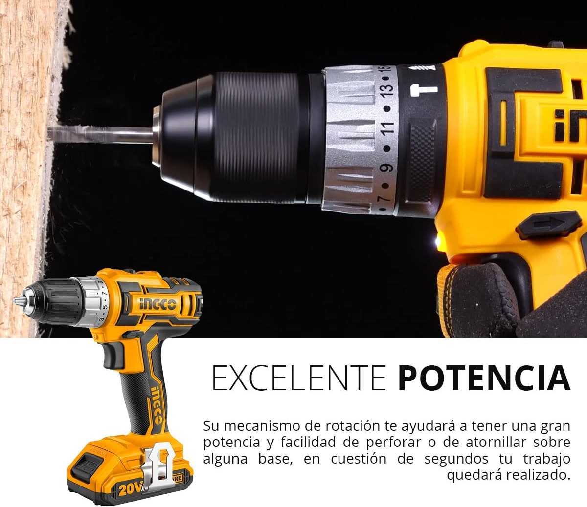 Taladro Inalámbrico Atornillador Multifuncion Ingco