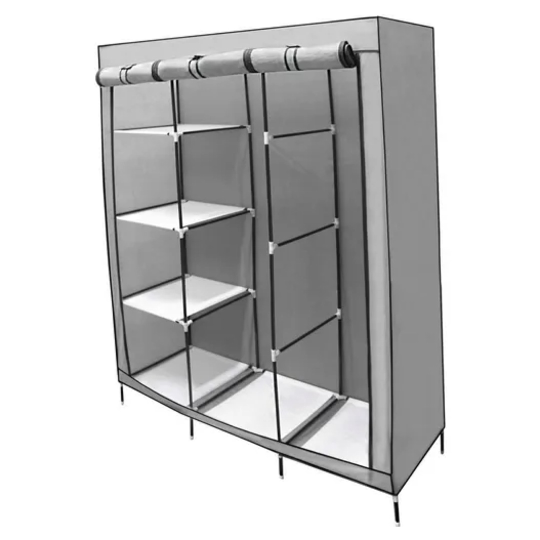 Closet Organizador 3 Puertas Compartimientos Perchero Morado