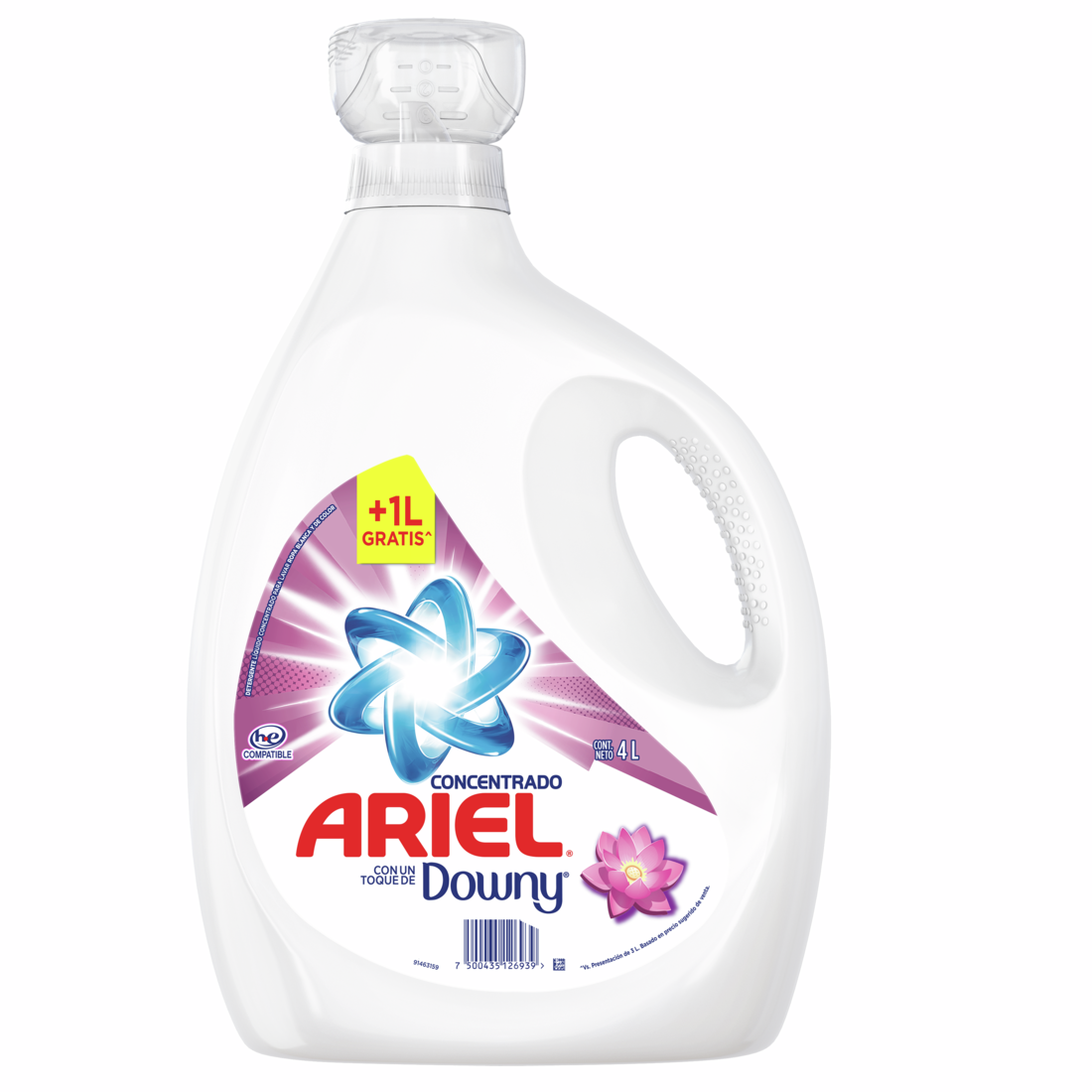Detergente Líquido Concentrado Ariel Con Un Toque De Downy Para Ropa ...