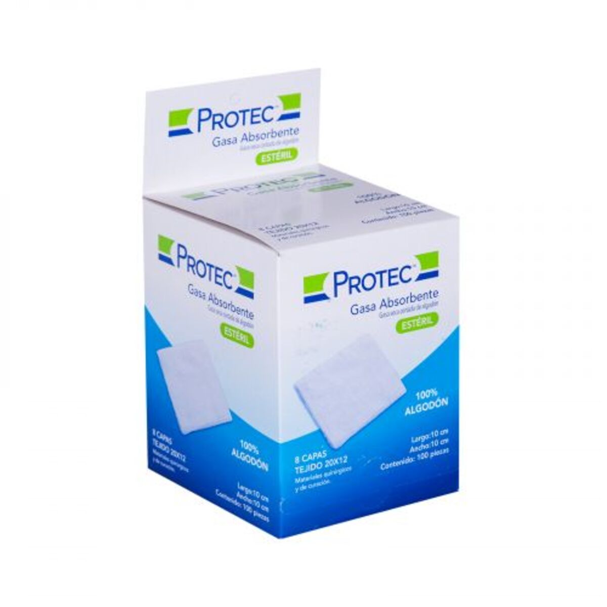 Gasa Estéril 10x10 Protec Caja C/100 Sobres