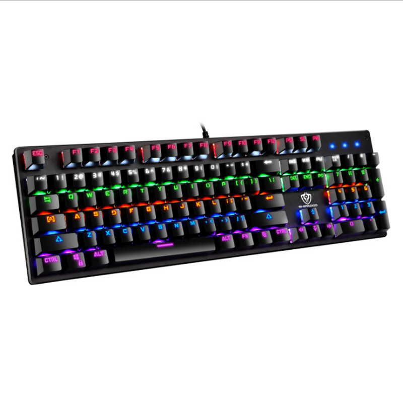 Teclado Gamer Mecánico Metal Rgb Luz Alambrico Español