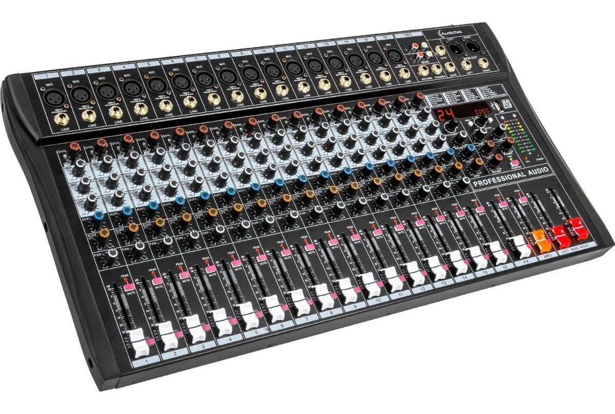 Mezcladora Mixer 16 Canales Bluetooth Usb Sonido Estudio