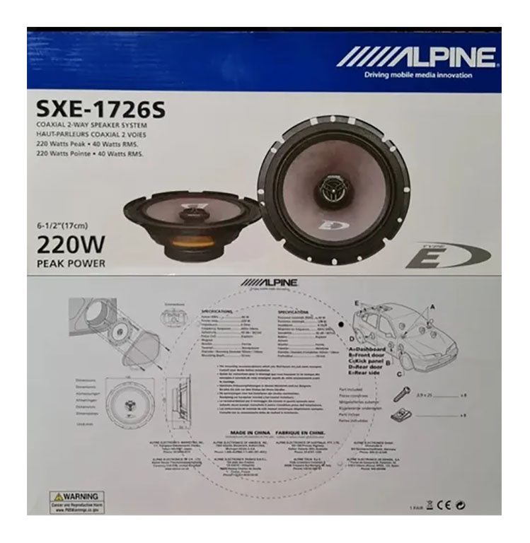 Paquete De Bocinas Alpine 6x9 Y 6.5 A Un Super Precio SXE-6926S Y SXE-1726S