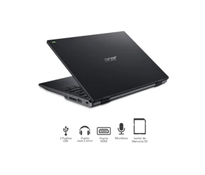 Laptop Acer Travel TMB118-M Intel Celeron-N4020 2C 4GB 64GB HD W10P Negro