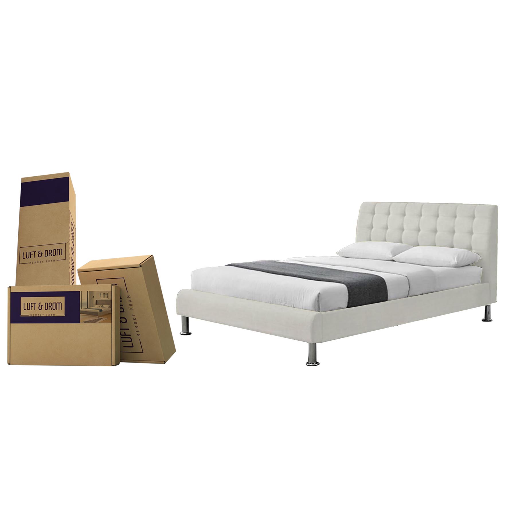 Luft And Drom, Base De Cama Andreu Individual Beige