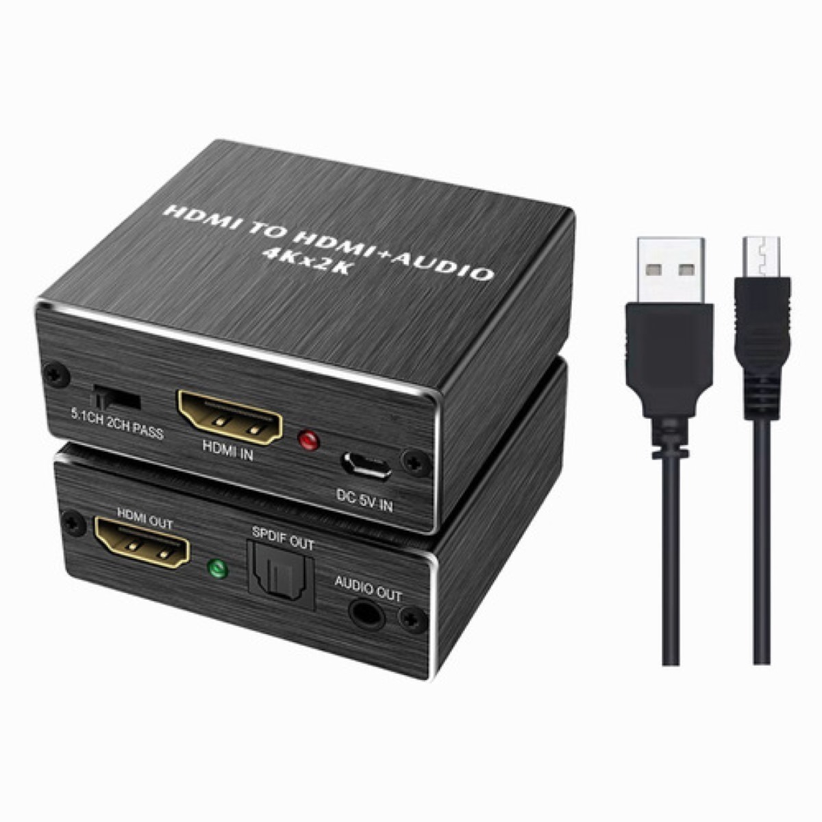 Extractor De Audio Hdmi 4k 5.1 Spdif Estéreo