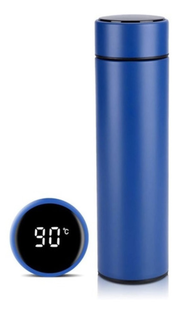 Termo Inteligente Digital Lector De Temperatura Pantalla Led Azul Marino
