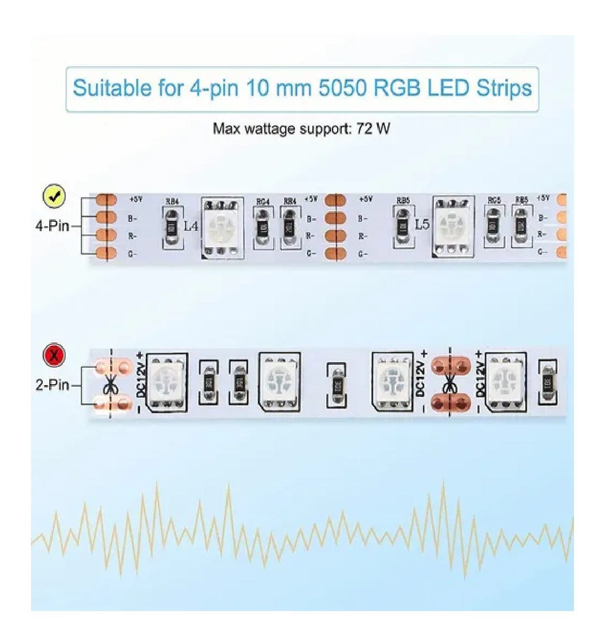 Kit Conector L/t Broche Para Unir Tira Led Rgb 4 Pines