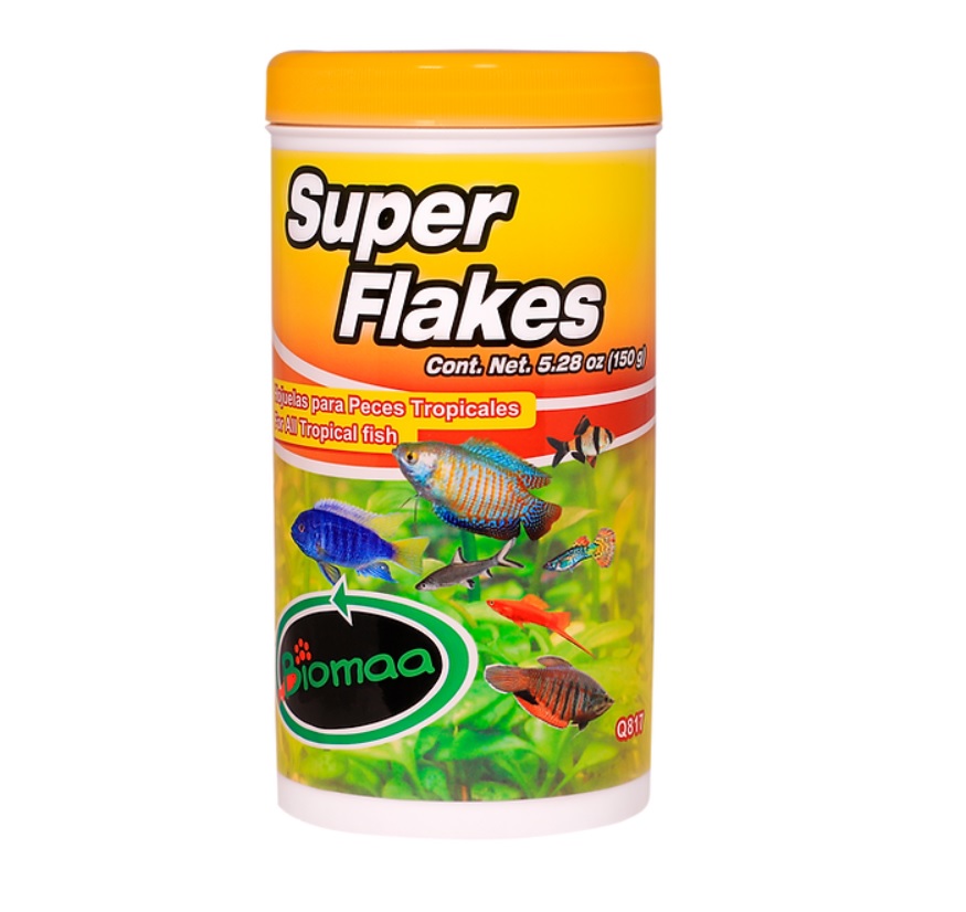 Super Flakes Alimento para peces Tropicales 150g - Biomaa
