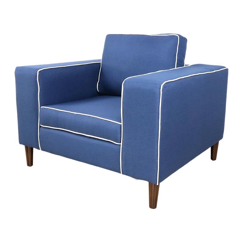 Sillón Moderno Individual Azul Vancouver