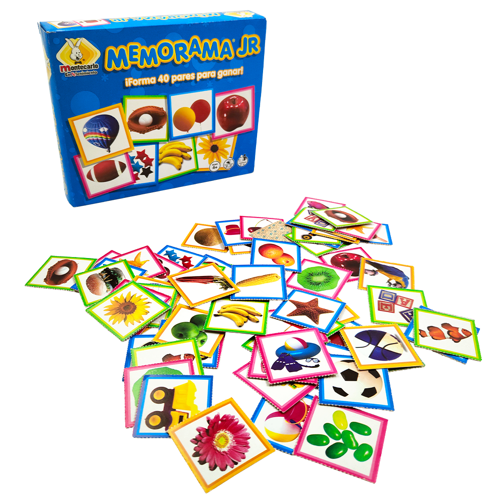 Memorama Jr Montecarlo Juego de mesa Memoria Didáctico niños
