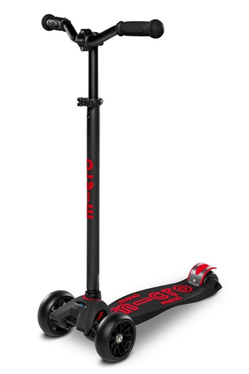 Scooter Maxi Micro Deluxe PRO BLACK & RED