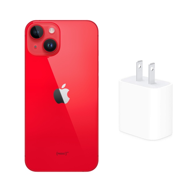 Apple Iphone 14 Rojo 256GB Nuevo AT&T + Cubo Cargador Tipo C