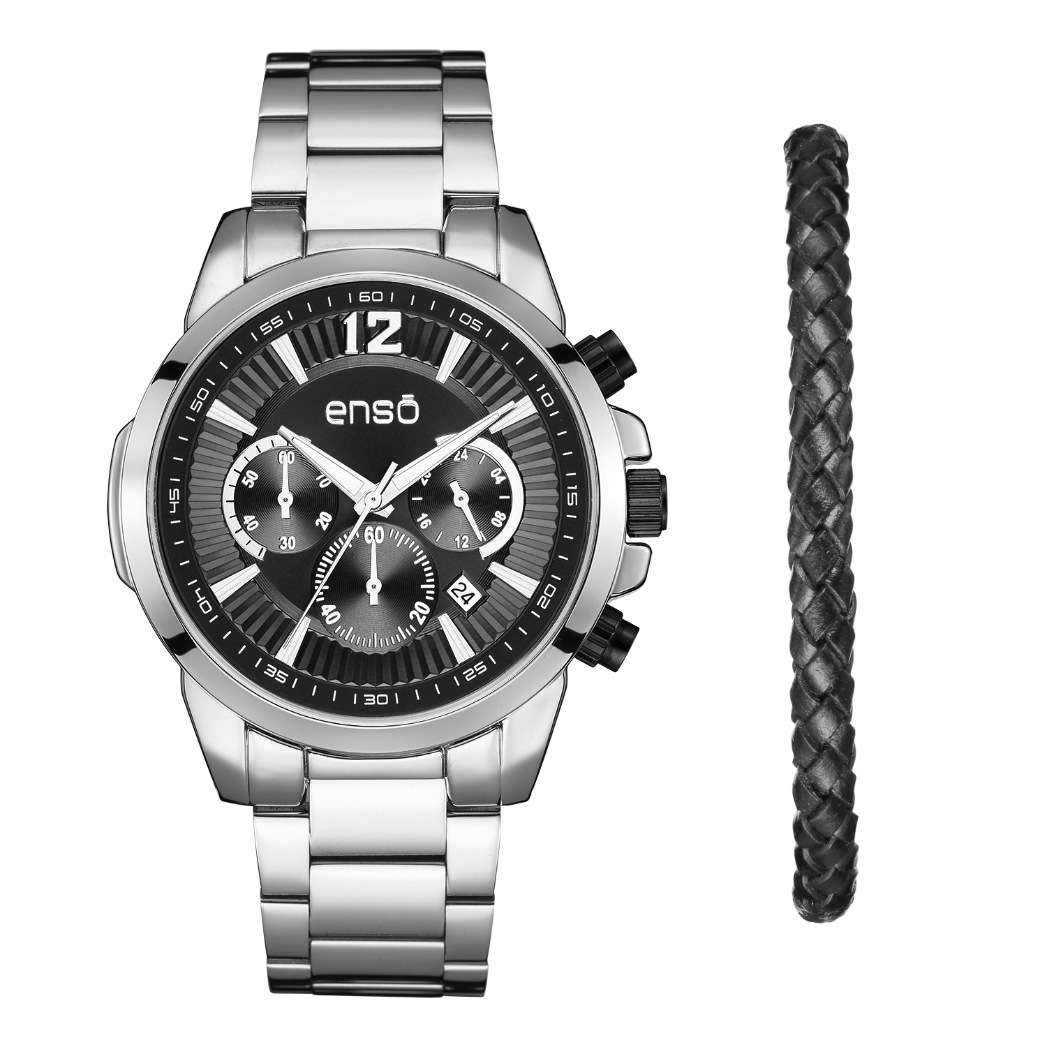 Set de Reloj y Pulsera Enso para Hombre EWBSG02 Acero