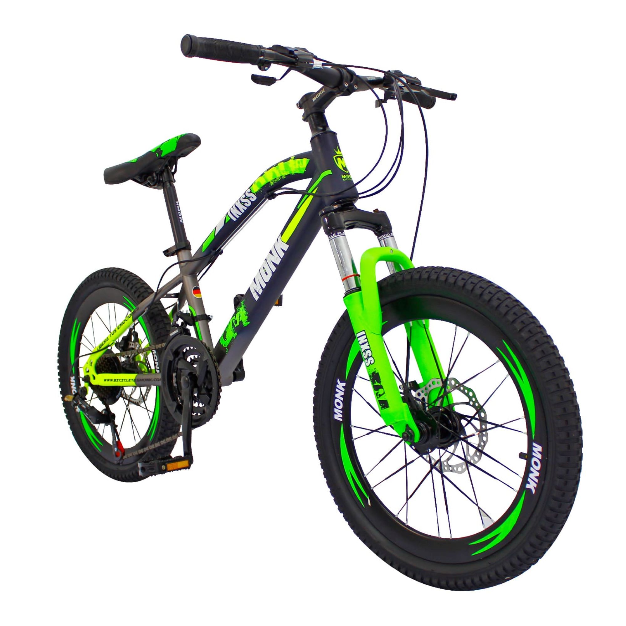 Bicicleta Rodada 20 Para Niño Inxss Monk Verde
