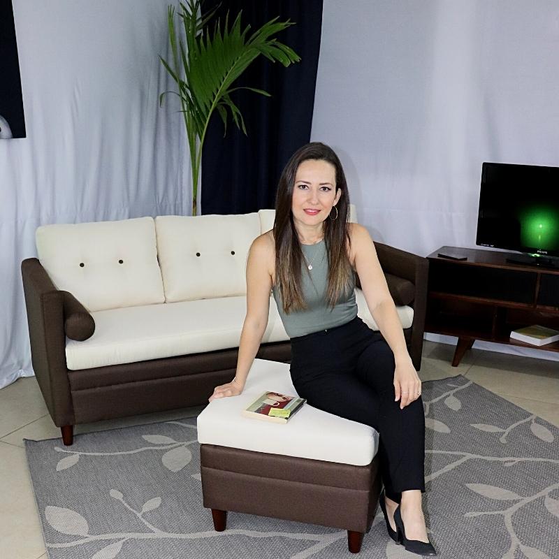 Sala Esquinera Chocolate con Hueso con Chaise Derecho o Izquierdo.