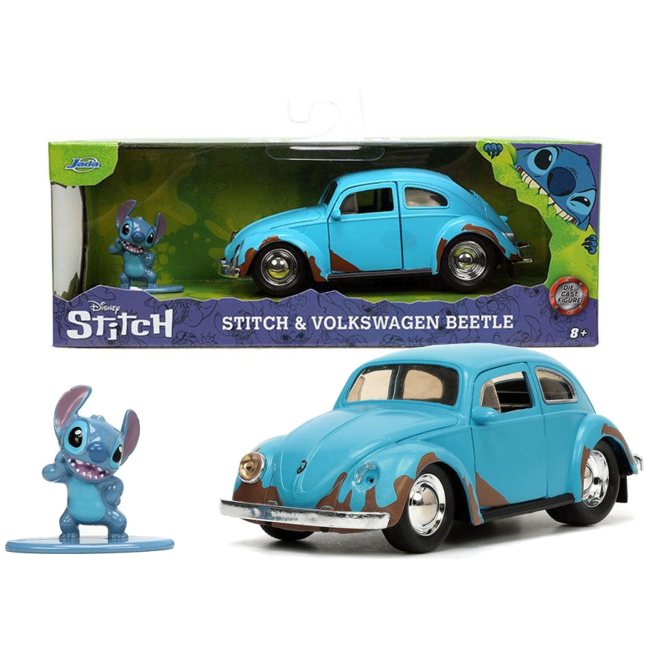 1959 Volkswagen Beetle Weathered con Figura Stitch Disney Lilo y Stitch ...