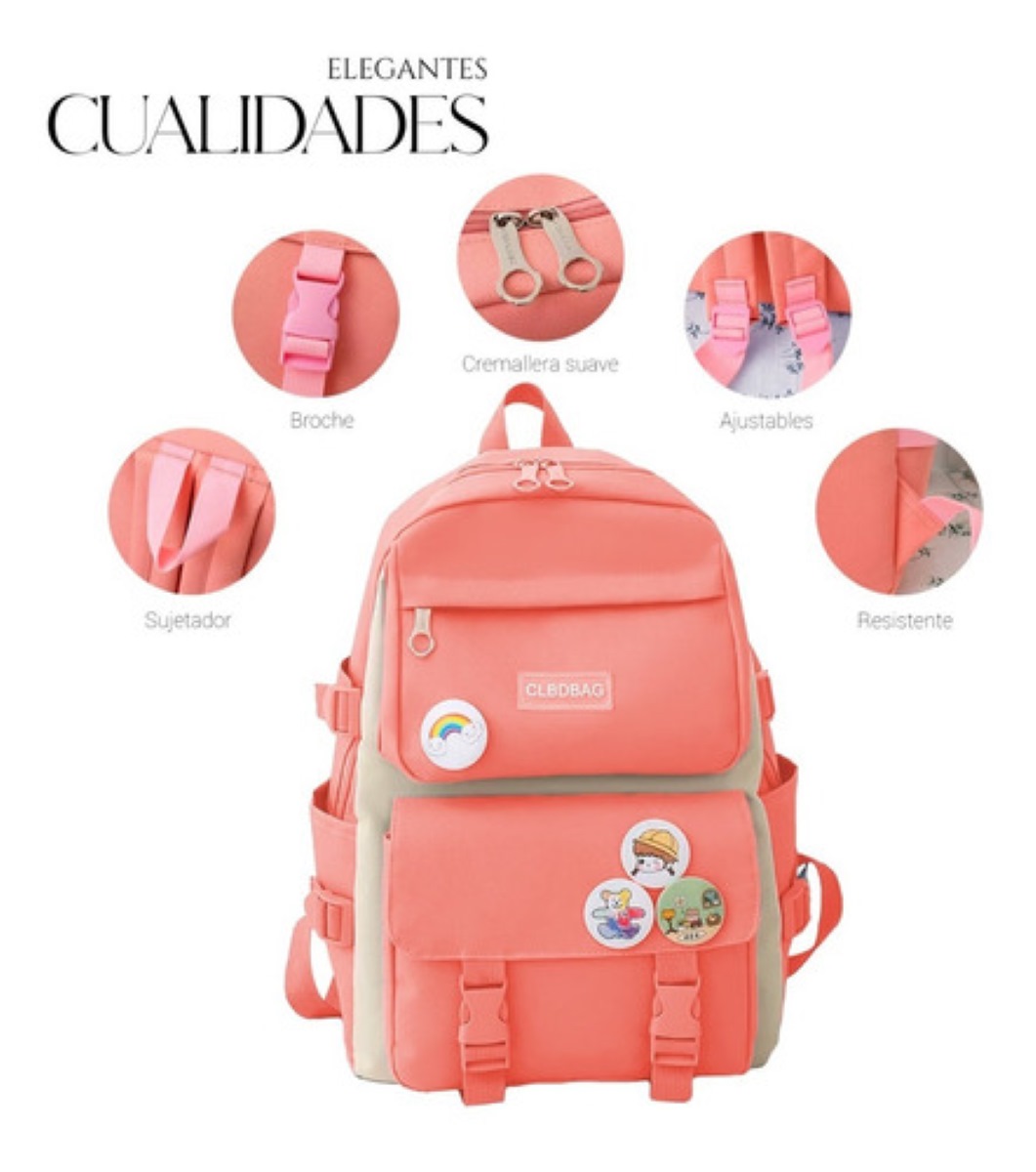 Mochilas Set 4 Pzs Para Dama Color Rosa