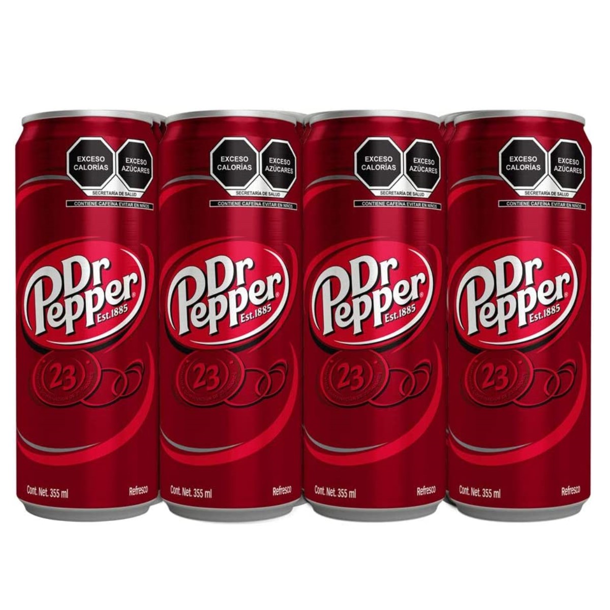 Refresco Dr Pepper 12 Piezas, Lata De 355 ML. c/u