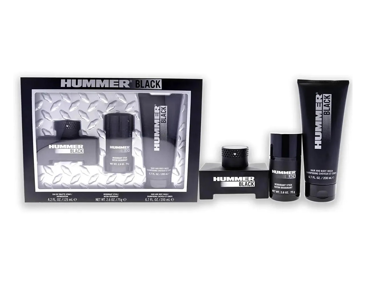 Set Hummer Black Eau De Toilette 125ml/gel Ducha/desodorante