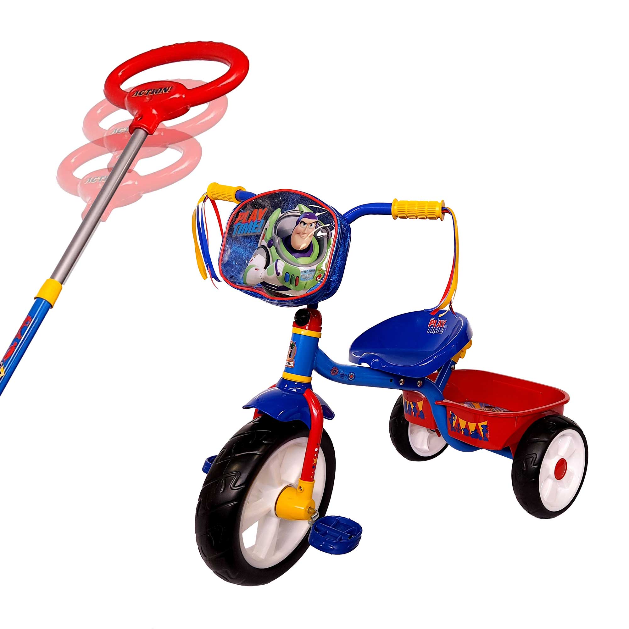Apache Triciclo Buzz Lightyear cajuela con Barra Empuje y Bolsita