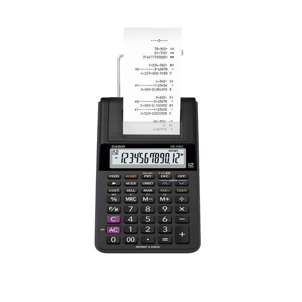 Sumadora Casio Hr-10rc Negra Portátil