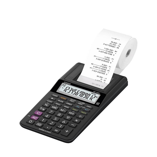 Sumadora Casio Hr-10rc Negra Portátil