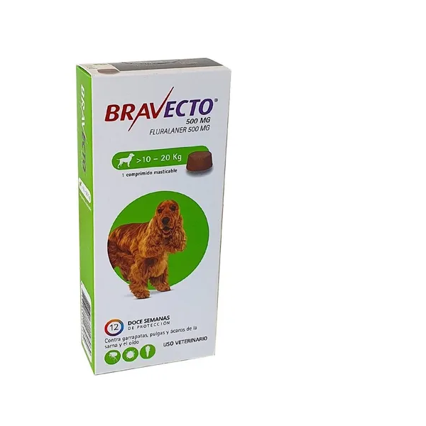 Bravecto 500 Mg 10 A 20 Kg