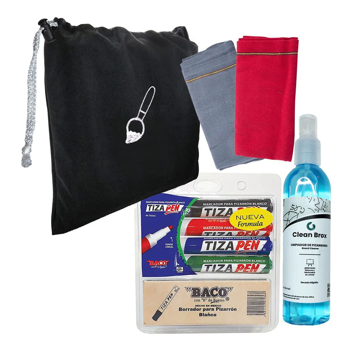 Limpiador De Pizarron Paños Franelas Liquido Spray