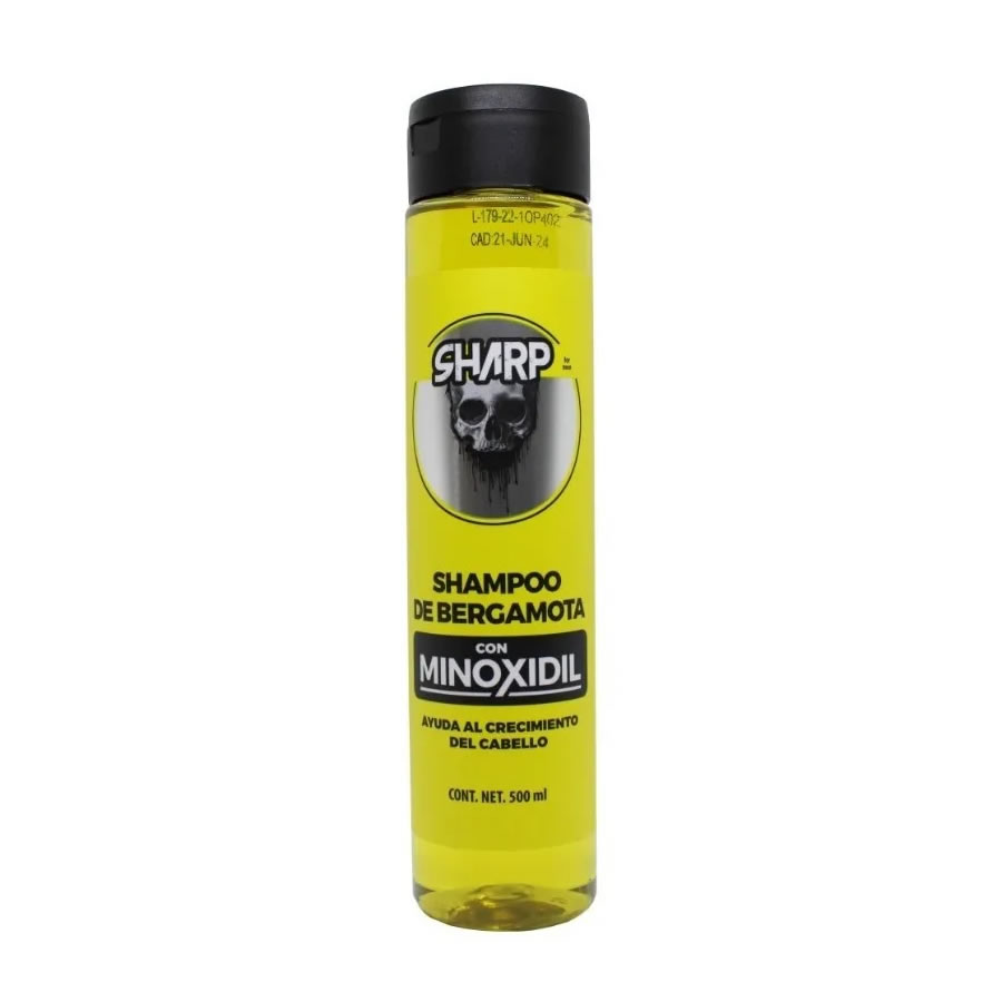Shampoo De Bergamota Sharp Con Minoxidil De 500 Ml. - Amarillo